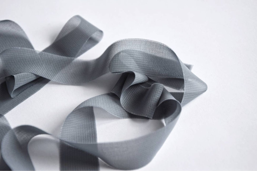 DUSTY BLUE Chiffon Ribbon Perfect for Bridal Bouquets - Etsy