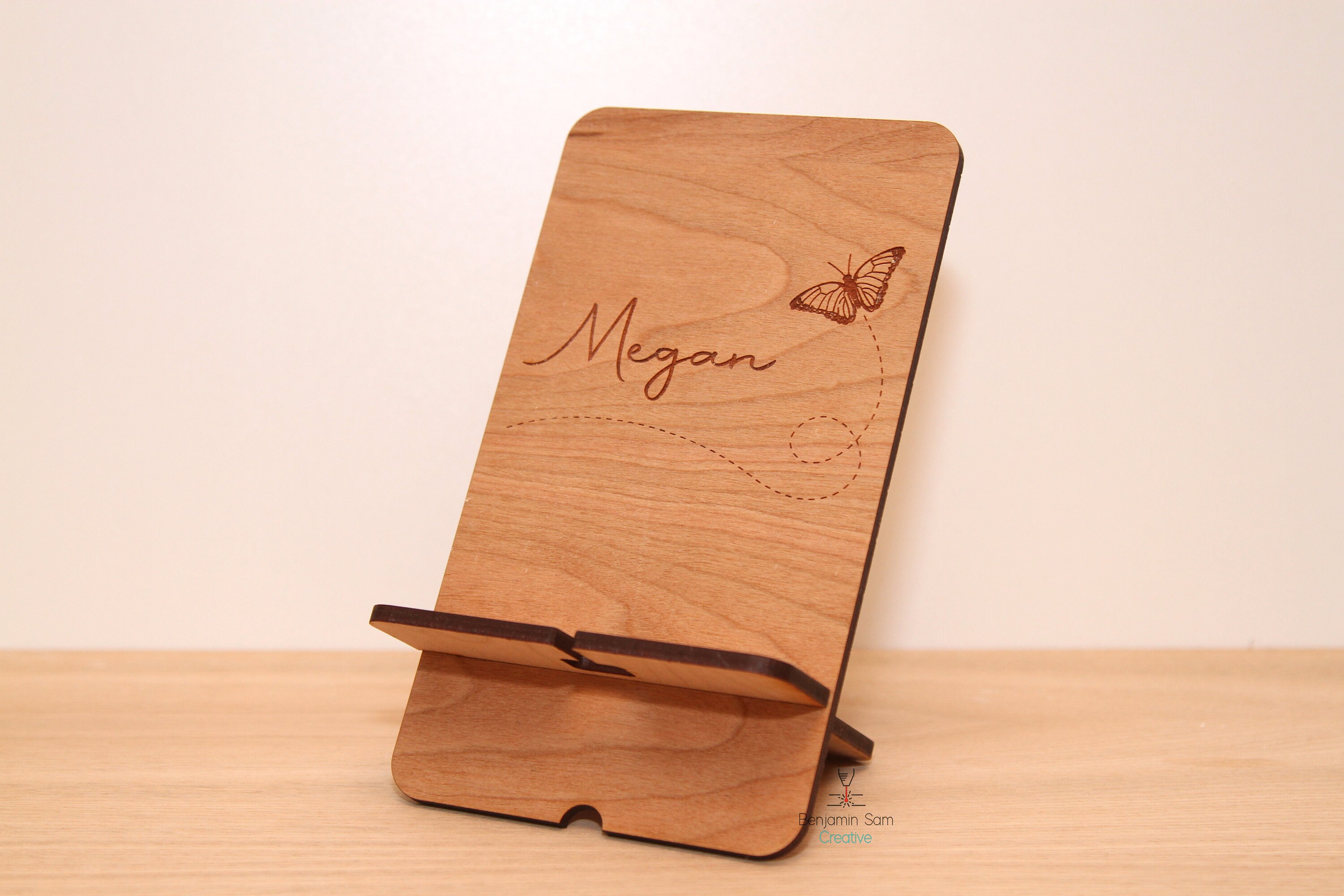Personalised Phone Holder, Engraved Wooden Docking Station, Teenage ...