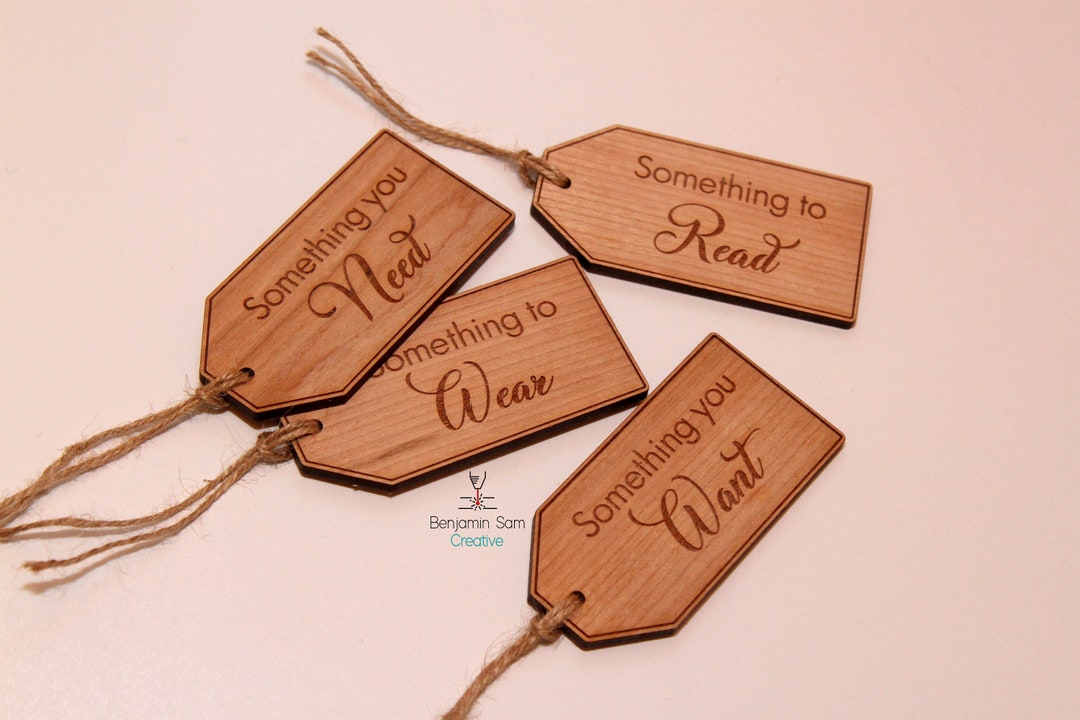 Wooden Reusable Christmas Gift Tags, the Four Gift Rule, Christmas ...