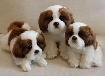 Soft Stuffed Dog Animals Shih Tzu Dog Plush Toy 24cm Toys & Games ...