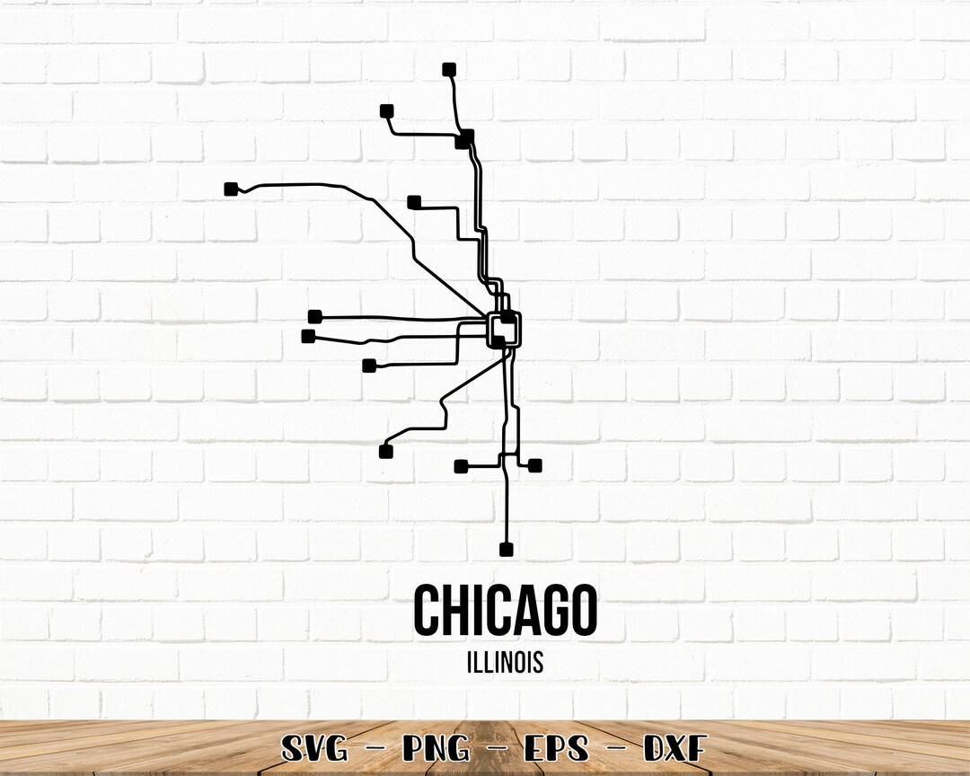 Chicago, Illinois Subway SVG / Cricut / Sublimation / Png / Dxf / Eps ...