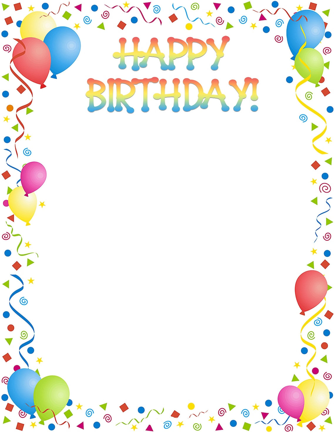 Happy Birthday Border see Bulk Discounts - Etsy