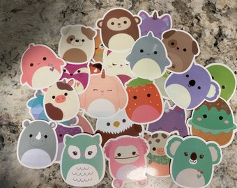 Adorable Squishmallow 3 Stickers Sheet in ONE Page PNG, JPF Plus Free ...