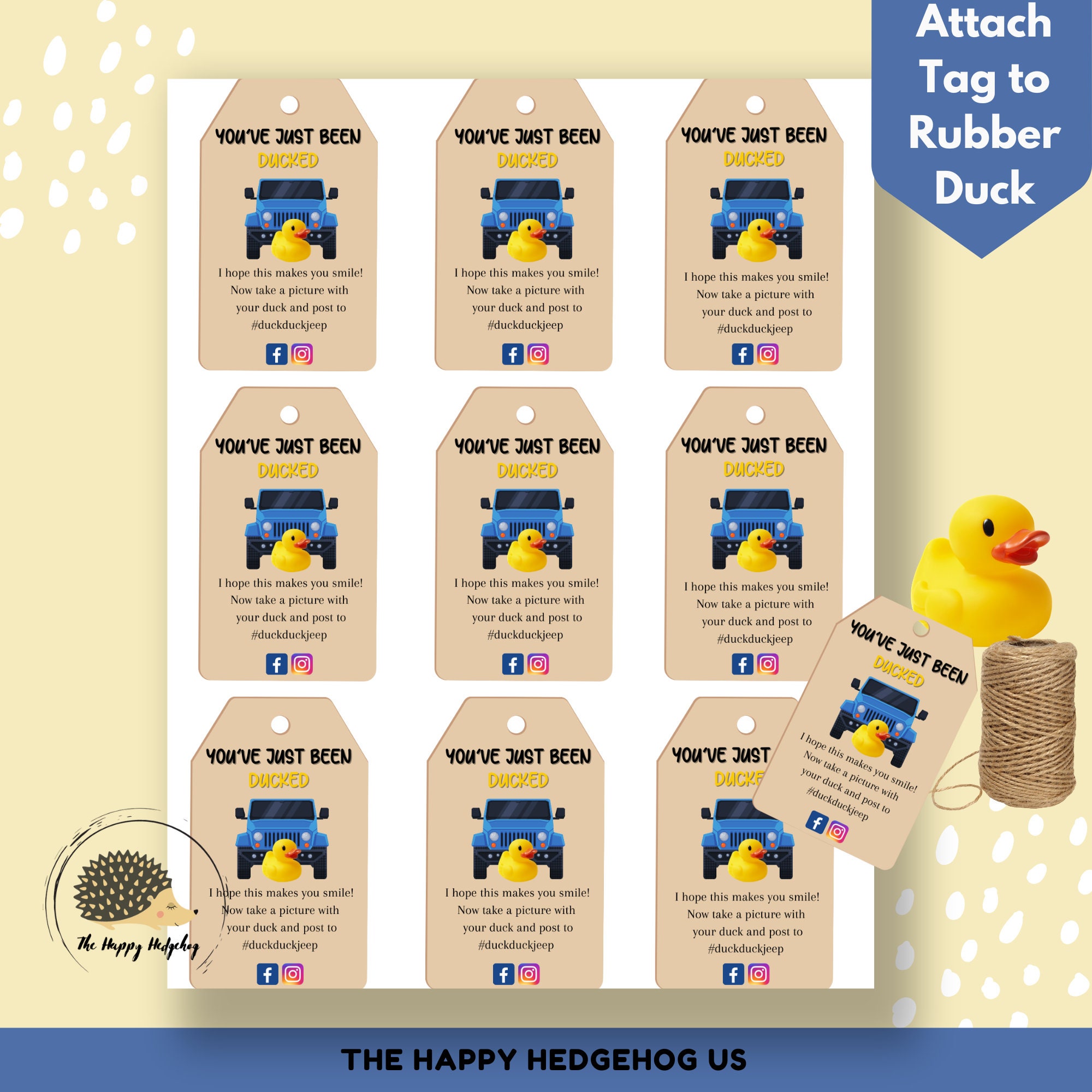 Blue Vehicle | Duck Duck Tag | Instant Download | Print at Home | Tag ...
