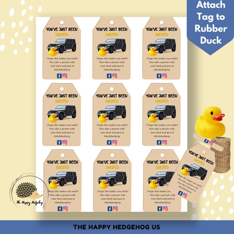 Gray Vehicle | Duck Duck Tag | Instant Download | Print at Home | Tag ...
