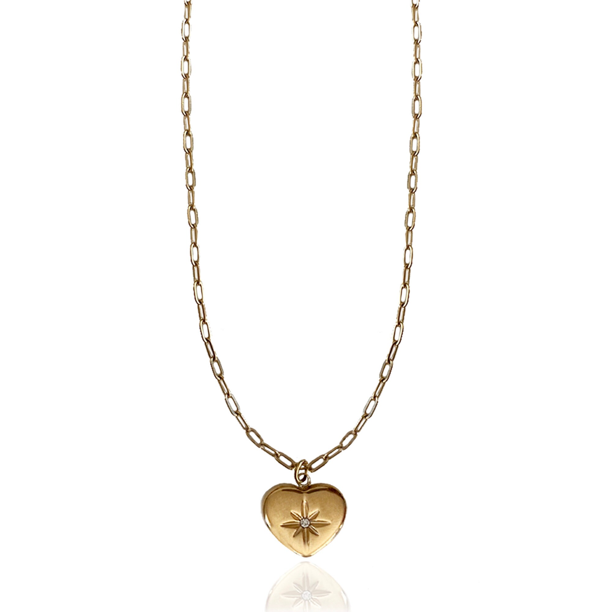 Heart Locket Necklace, Heart Pendant, Dainty Gold Heart Necklace, Rope ...