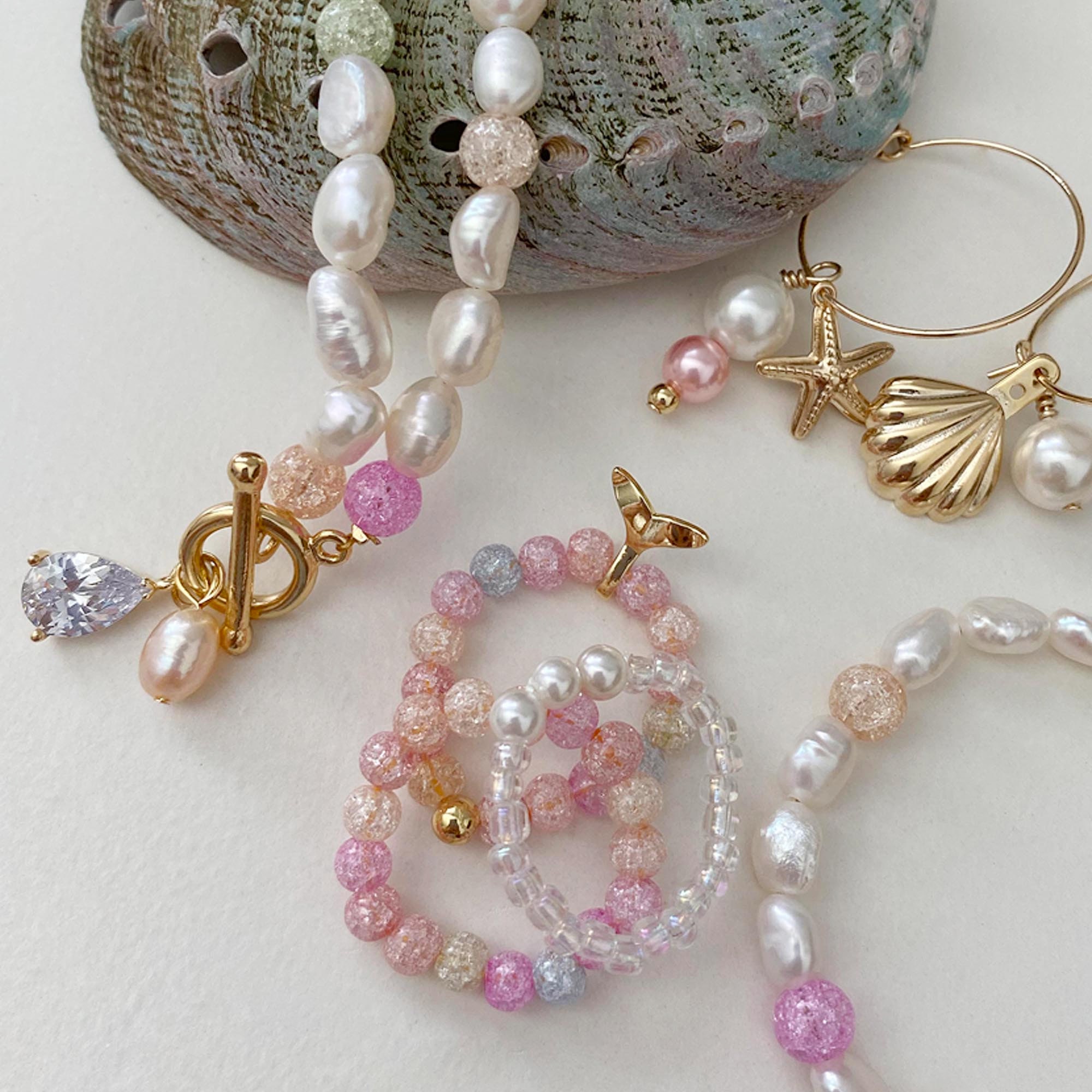 Mermaid Freshwater Pearl Necklace Bracelet Ring - Etsy