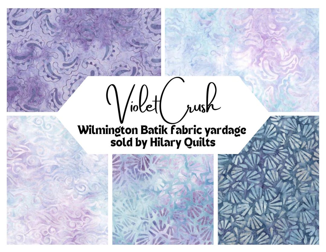 Violet Crush Light Purple Batik Fabric - Wilmington Batiks Hand-dyed ...