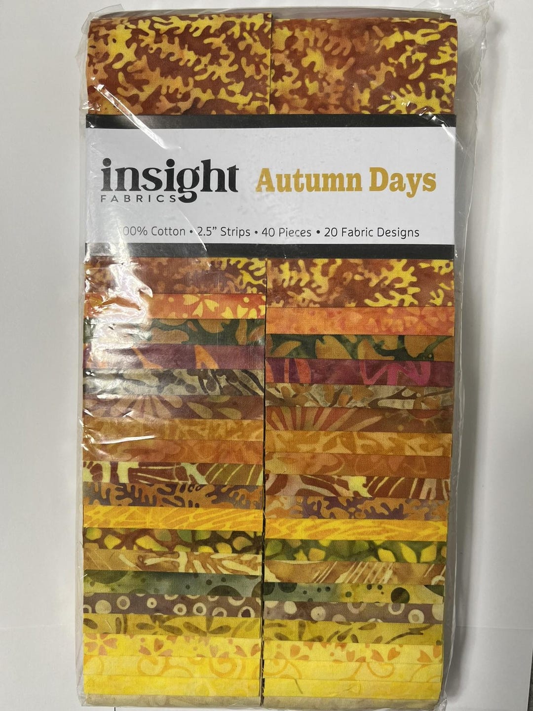Autumn Days Fall Batik Fabric 2 1/2 Inch Strips (package of 40) - Etsy