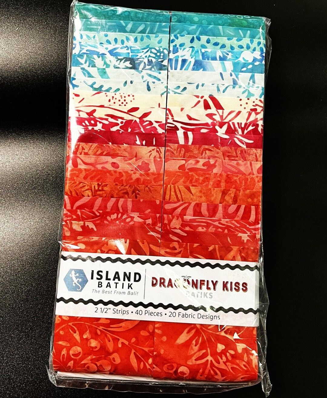 Island Batik Fabric Dragonfly Kiss Collection 2 1/2 Inch Strips ...