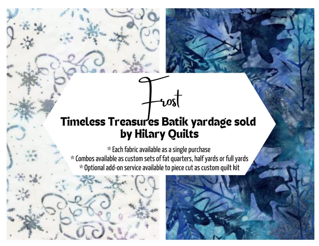 Frost Wintery Blue Batik Fabric by Timeless Treasures in 2 Varieties ...