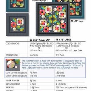 Mod Flower Box Quilt Pattern Pre-cut Friendly in 2 Sizes 51 Wall/lap or ...
