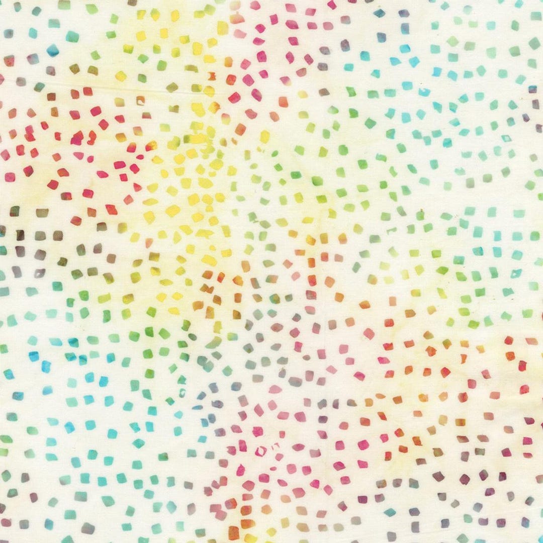 Fun Fetti Rainbow Cream Batik Fabric by Windham Anthology Batiks From ...