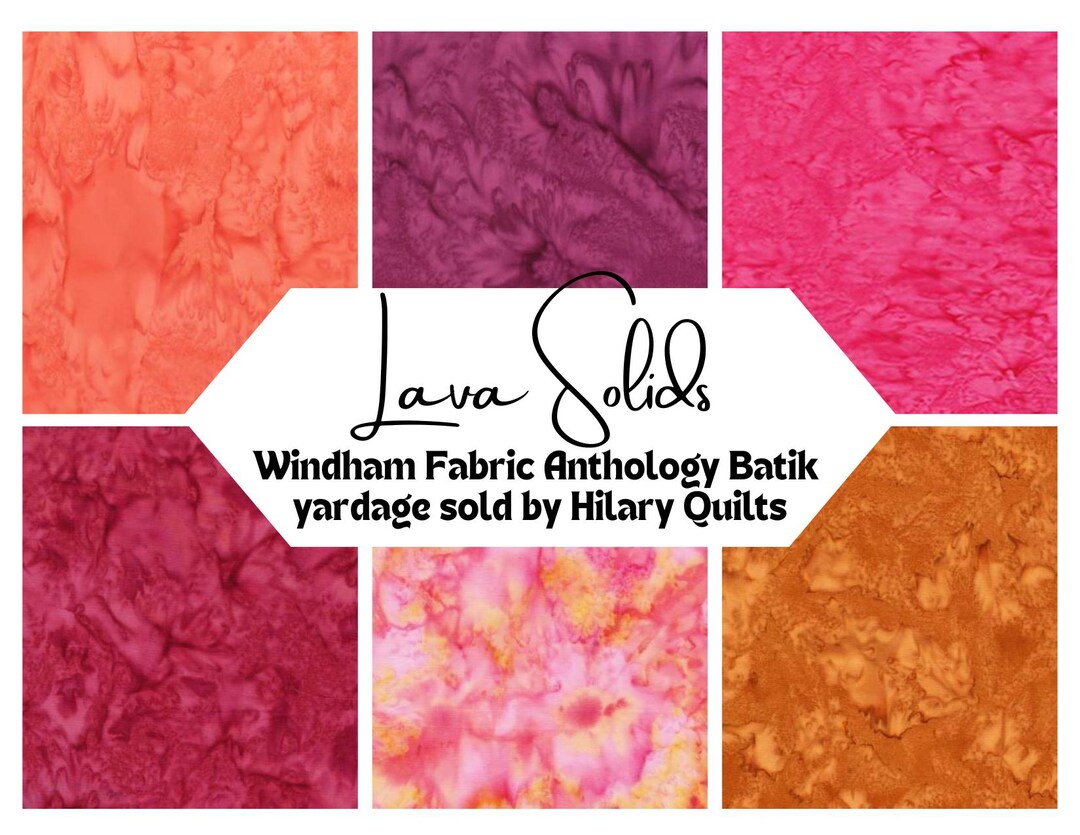 Lava Solids Warm Watercolor Batik Fabric - Windham Anthology Batiks ...