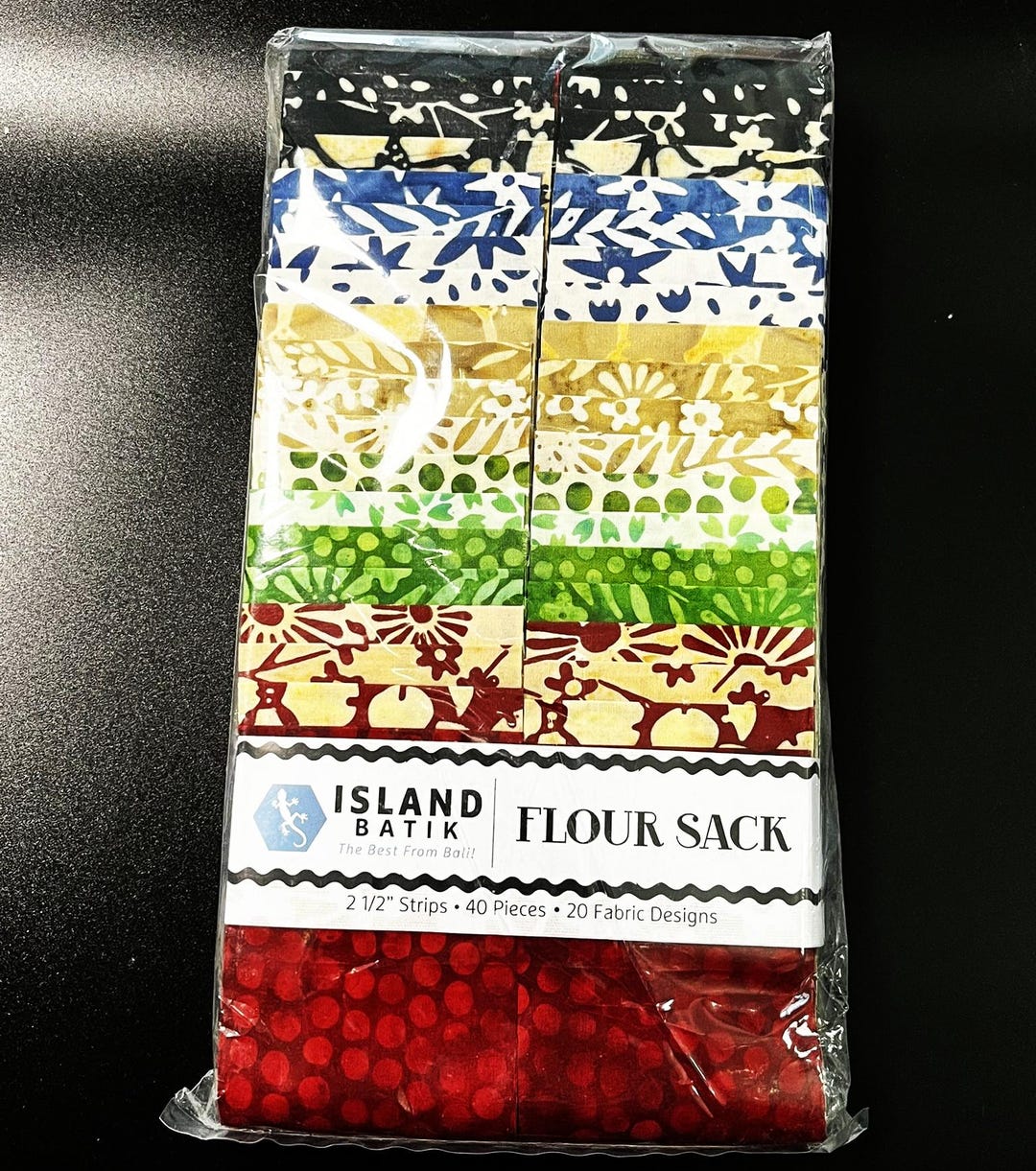 Flour Sack 2 1/2 Inch Precut Batik Fabric Strips (40 Pieces) - Island ...