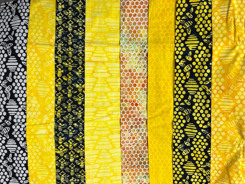 Honeybee Honeycomb Beehive Buzz Half Yard Batik Fabric Set by Kathy ...