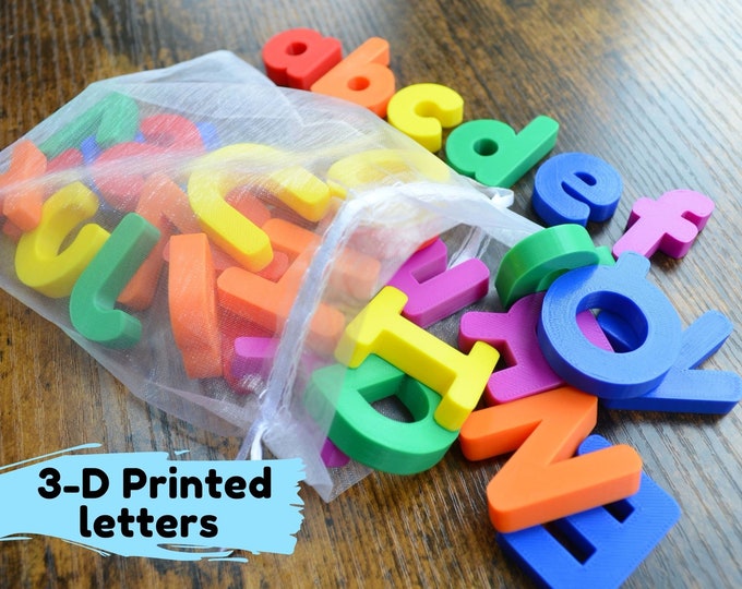 Rainbow Letters Uppercase and Lowercase Set Abcs Sensory - Etsy