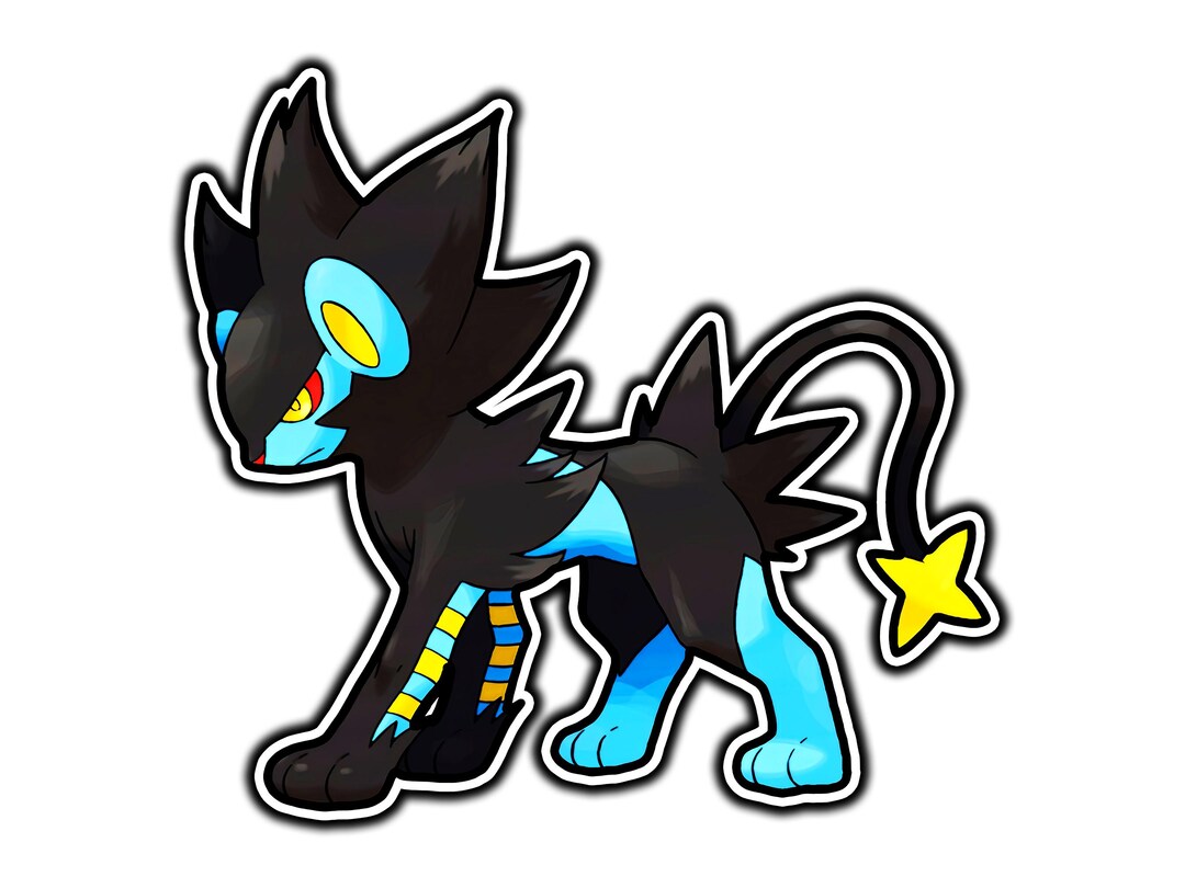 Luxray Cute Anime Sticker | Waterproof Vinyl Decal for Laptop, Water ...