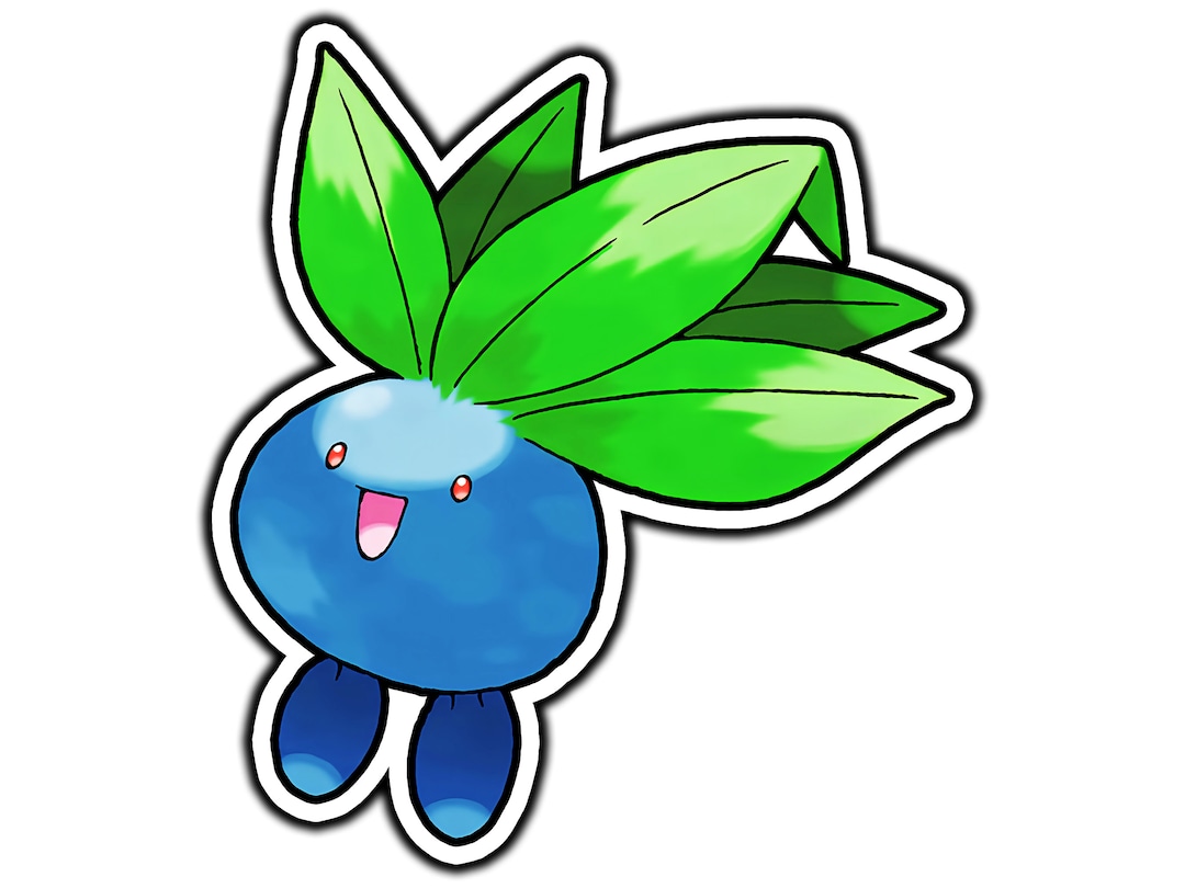 Oddish Cute Anime Sticker | Waterproof Vinyl Decal for Laptop, Water ...