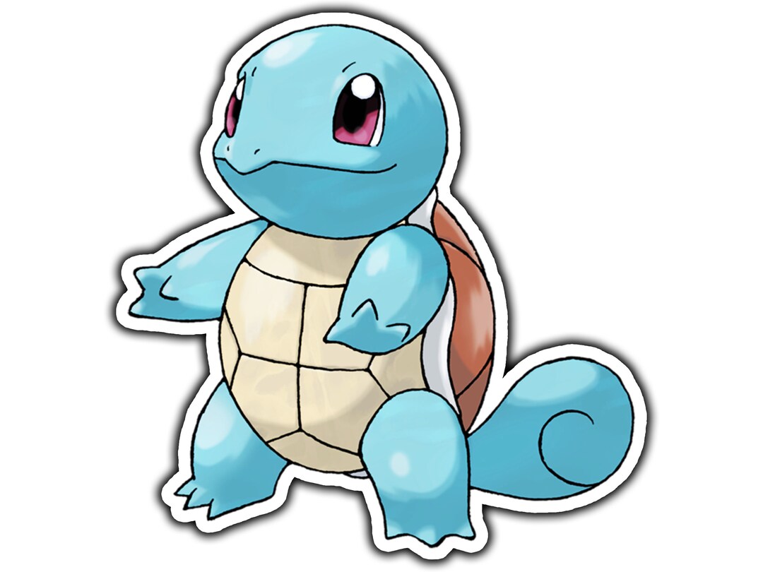 Squirtle Sticker Water Resistant Vinyl Sticker - Etsy