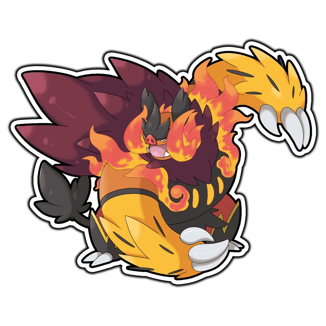 Mega Emboar #2 Cute Anime Sticker | Waterproof Vinyl Decal for Laptop ...