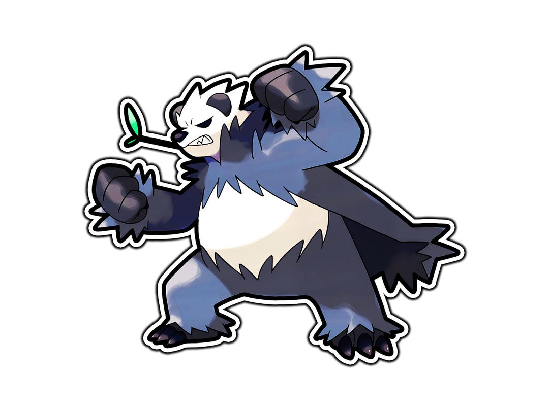 Pangoro Cute Anime Sticker | Waterproof Vinyl Decal for Laptop, Water ...