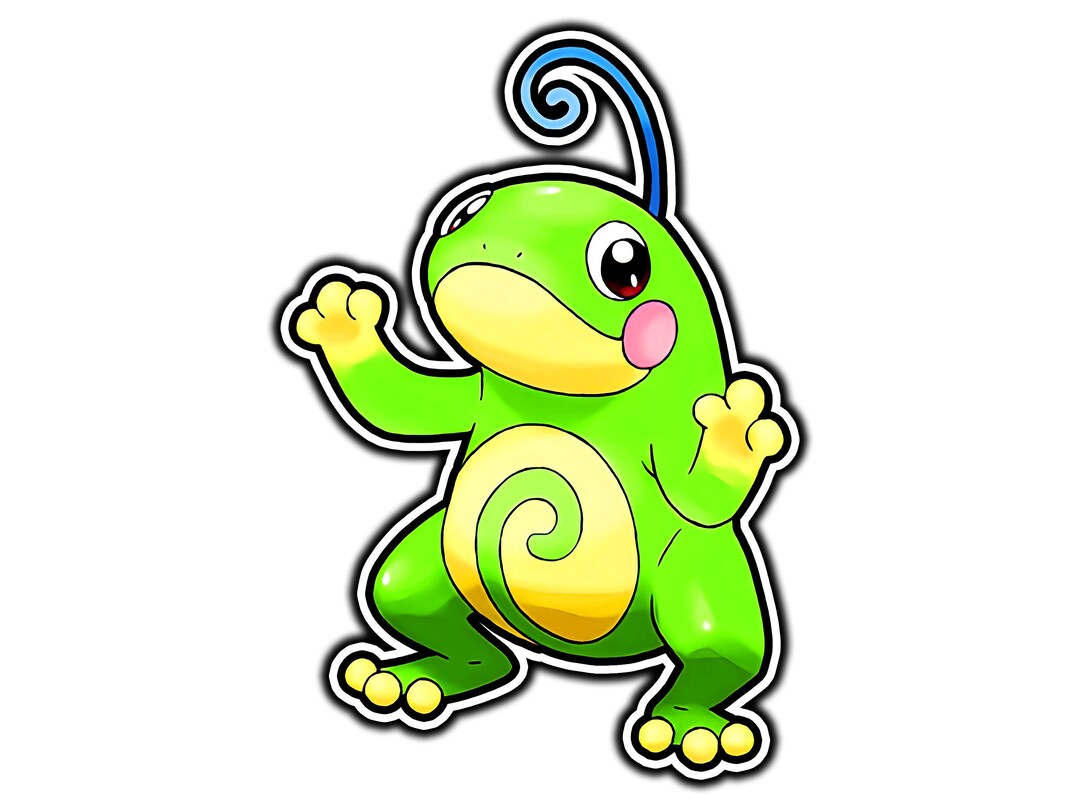 Politoed Cute Anime Sticker | Waterproof Vinyl Decal for Laptop, Water ...