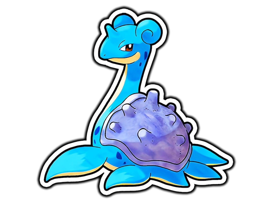 Lapras Cute Anime Sticker | Waterproof Vinyl Decal for Laptop, Water ...