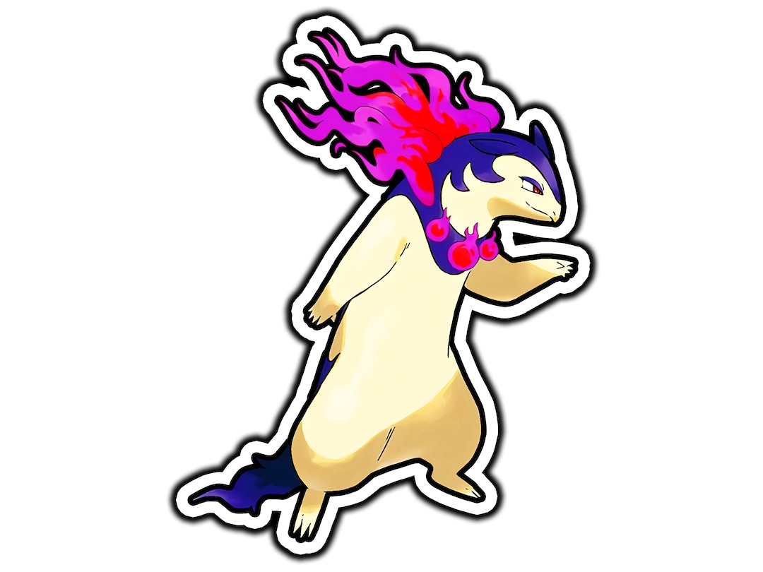 Typhlosion Hisuian Cute Anime Sticker | Waterproof Vinyl Decal for ...