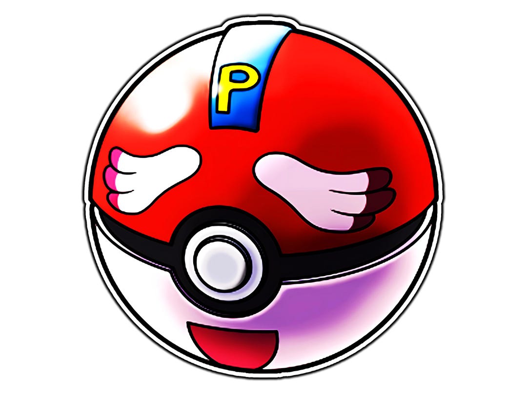 Pia Chansey Ball | Poke Ball Cute Anime Sticker | Waterproof Vinyl ...