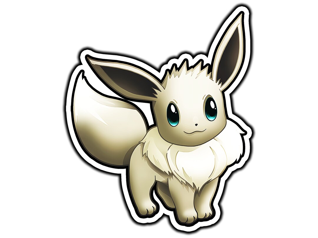 Shiny Eevee Cute Anime Sticker | Waterproof Vinyl Decal for Laptop ...