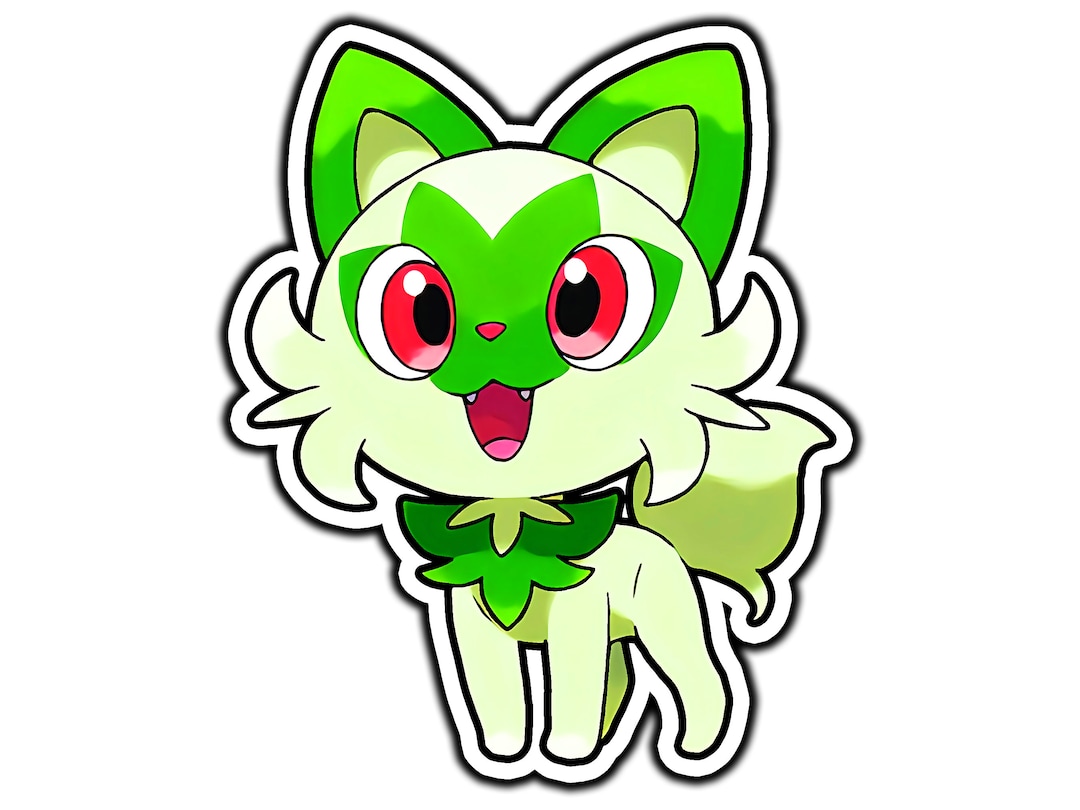 Sprigatito Sticker Water Proof, Weather Proof, Vinyl Sticker Decal ...