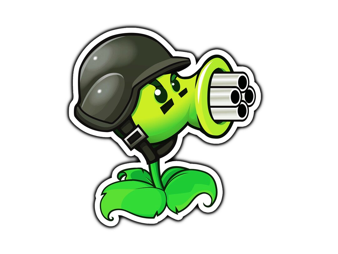 Gatling Pea Sticker Die-cut, Water Proof, Weather Proof, Vinyl Sticker ...