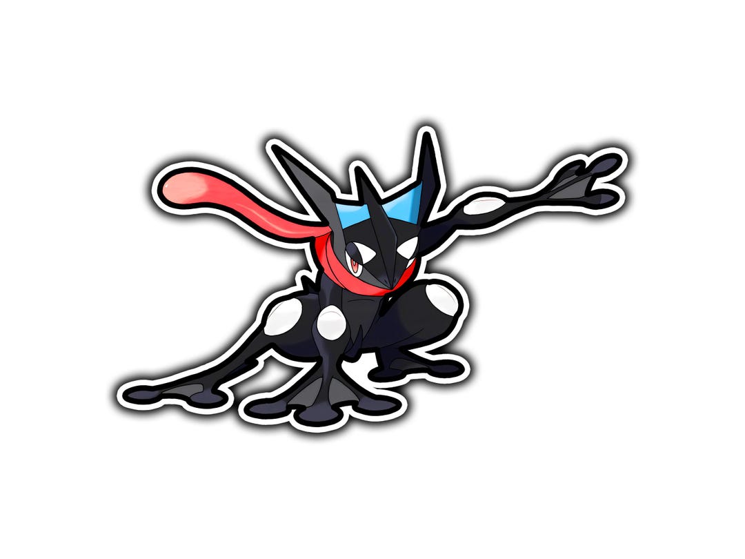Shiny Greninja Cute Anime Sticker | Waterproof Vinyl Decal for Laptop ...