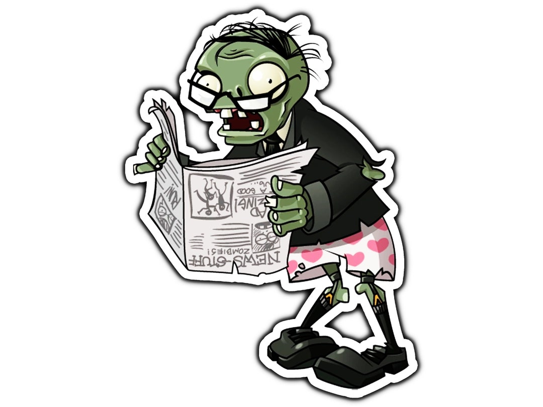 Newspaper Zombie Sticker Water Proof Weather Proof Vinyl - Etsy