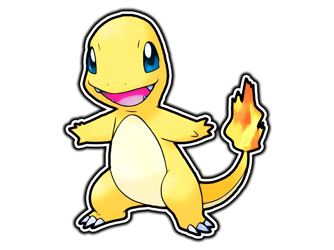 Shiny Charmander Cute Anime Sticker | Waterproof Vinyl Decal for Laptop ...