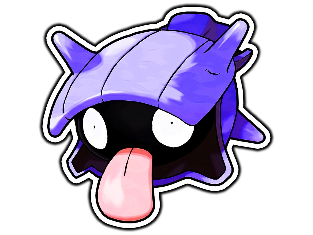 Shellder Cute Anime Sticker | Waterproof Vinyl Decal for Laptop, Water ...