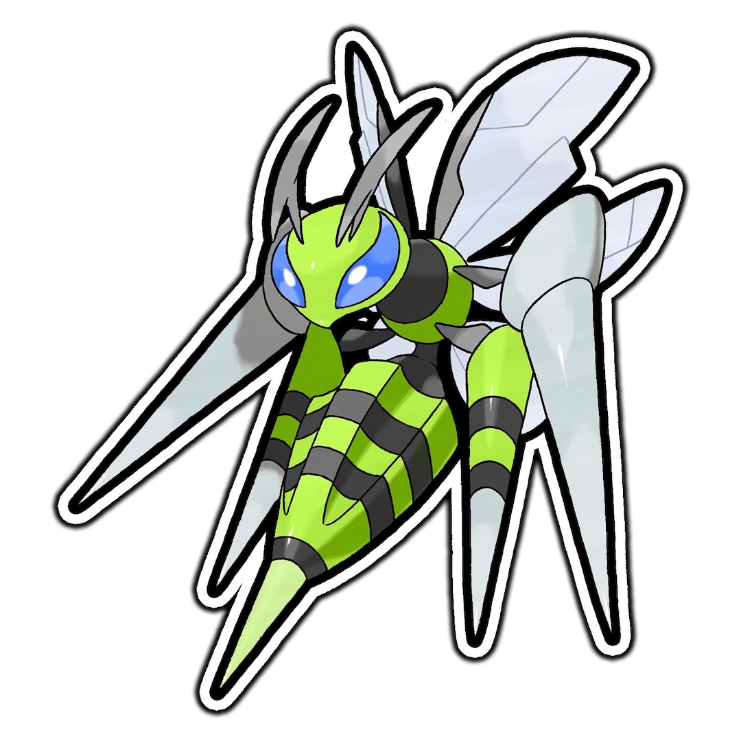 Shiny Mega Beedrill #1 Cute Anime Sticker | Waterproof Vinyl Decal for ...
