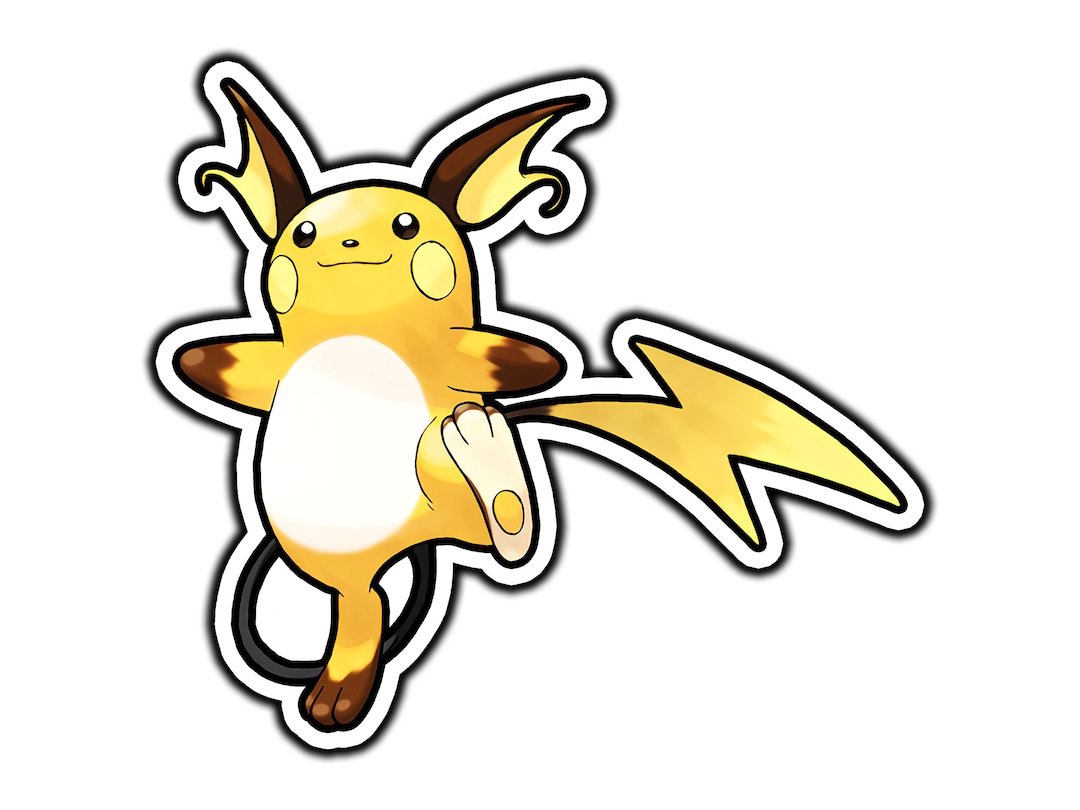 Raichu Sticker Water Proof, Weather Proof, Vinyl Sticker Decal, Gifts ...