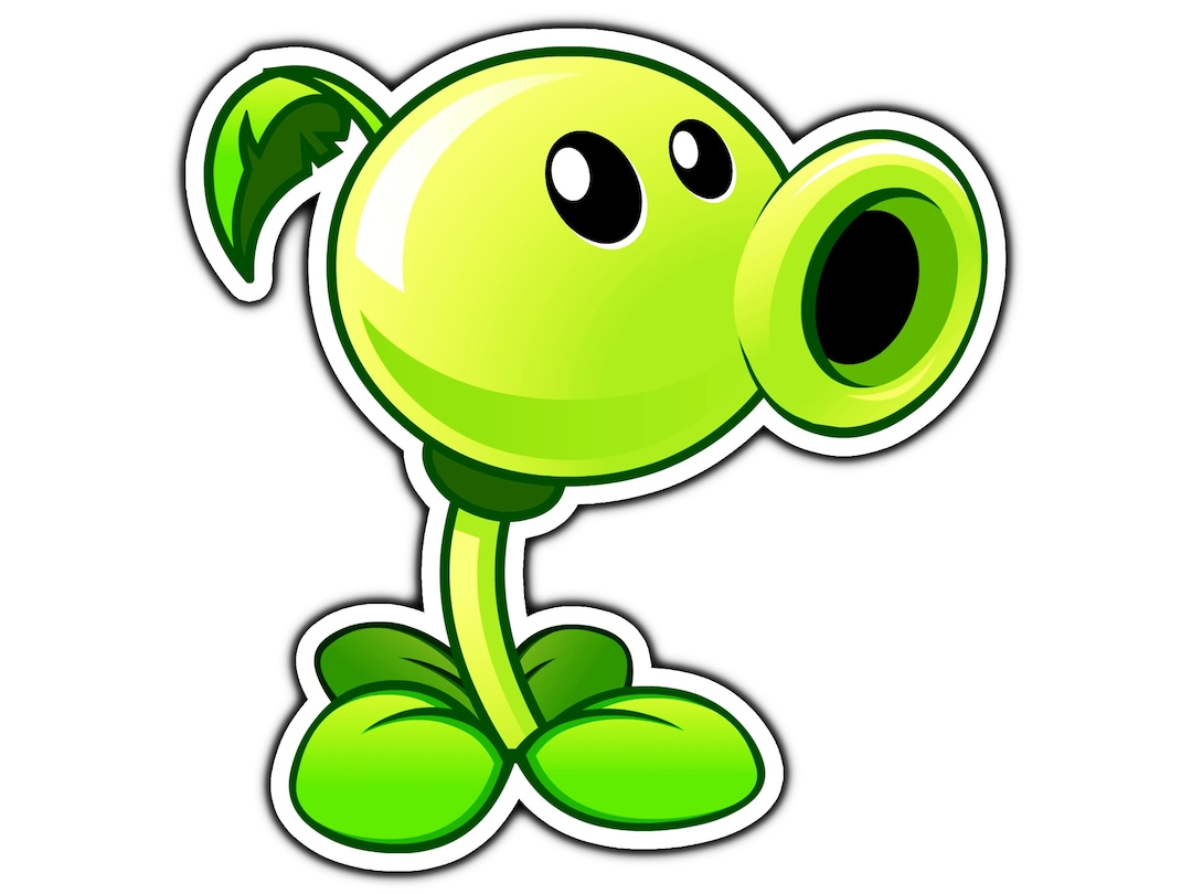 Peashooter Sticker | Die-cut, Water Proof, Weather Proof, Vinyl Sticker ...