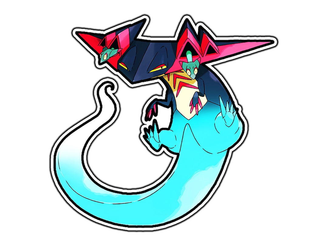 Dragapult Cute Anime Sticker | Waterproof Vinyl Decal for Laptop, Water ...