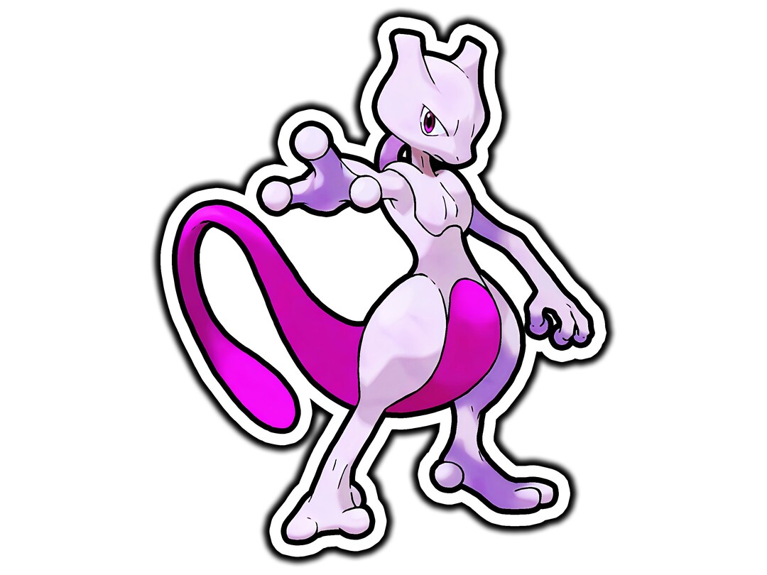 Mewtwo Sticker Water Proof, Weather Proof, Vinyl Sticker Decal, Gifts ...