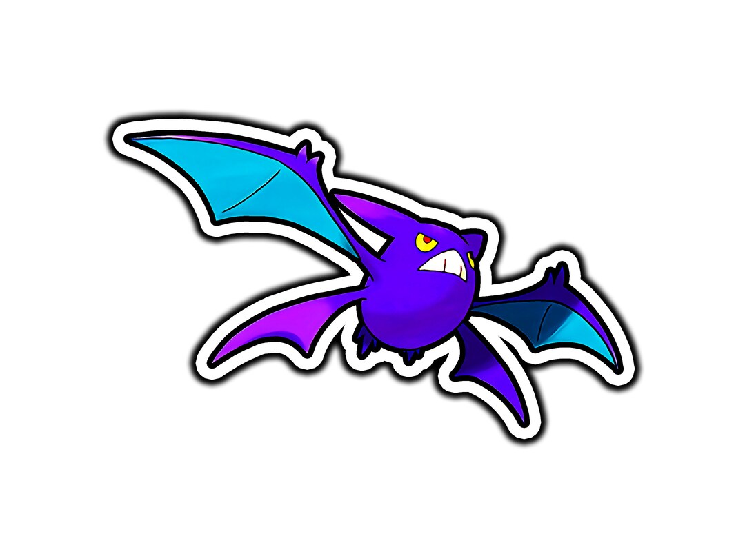 Crobat Cute Anime Sticker | Waterproof Vinyl Decal for Laptop, Water ...