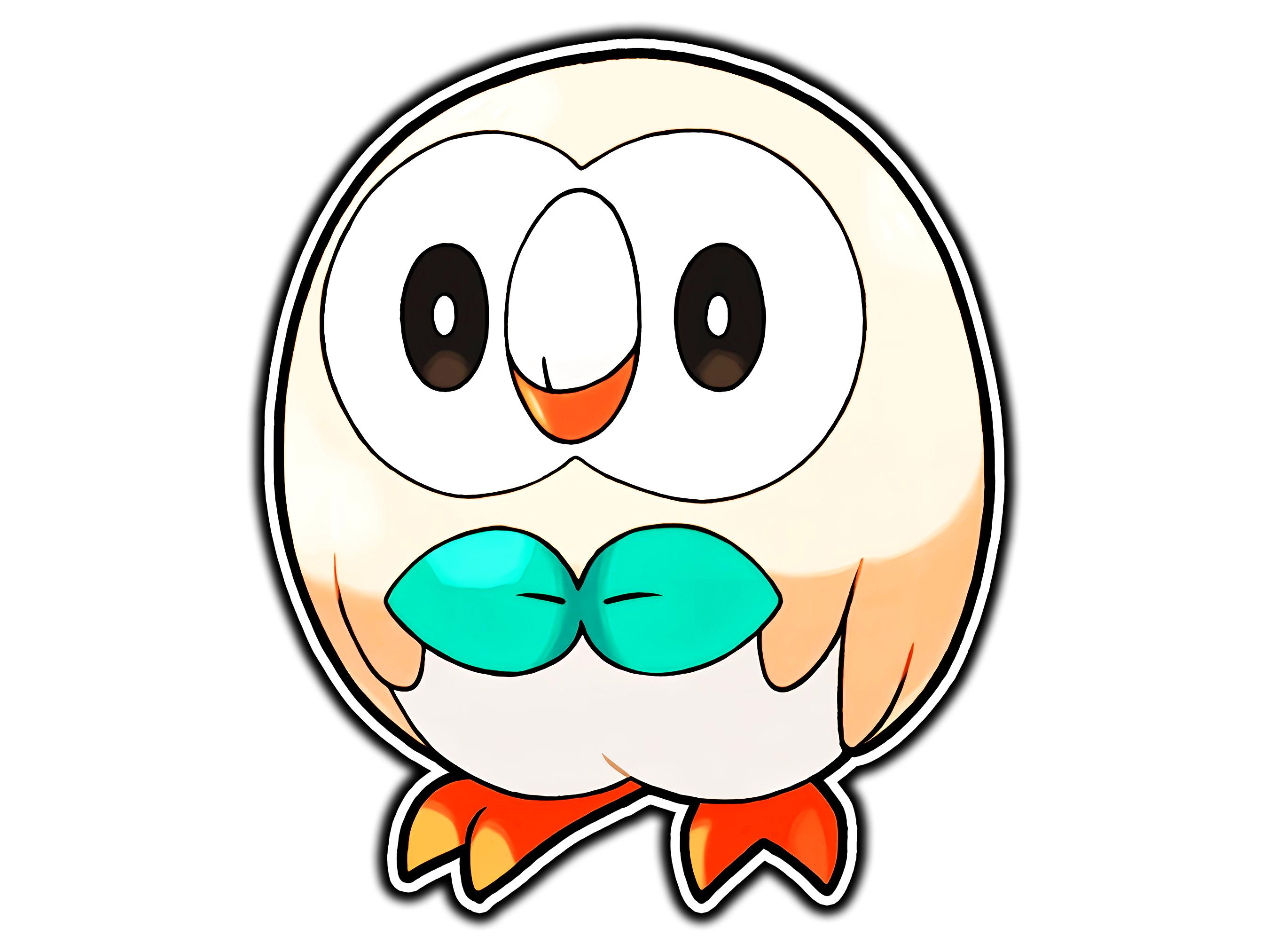 Rowlet Cute Anime Sticker | Waterproof Vinyl Decal for Laptop, Water ...