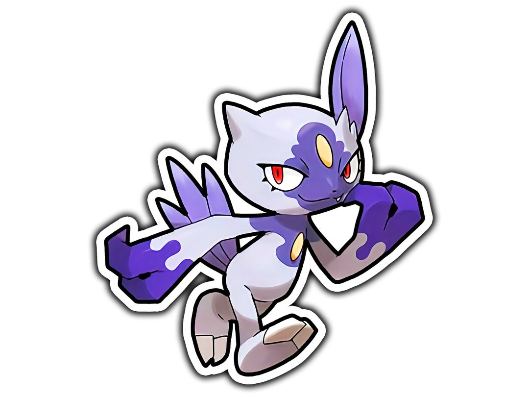 Hisuian Sneasel Cute Anime Sticker | Waterproof Vinyl Decal for Laptop ...