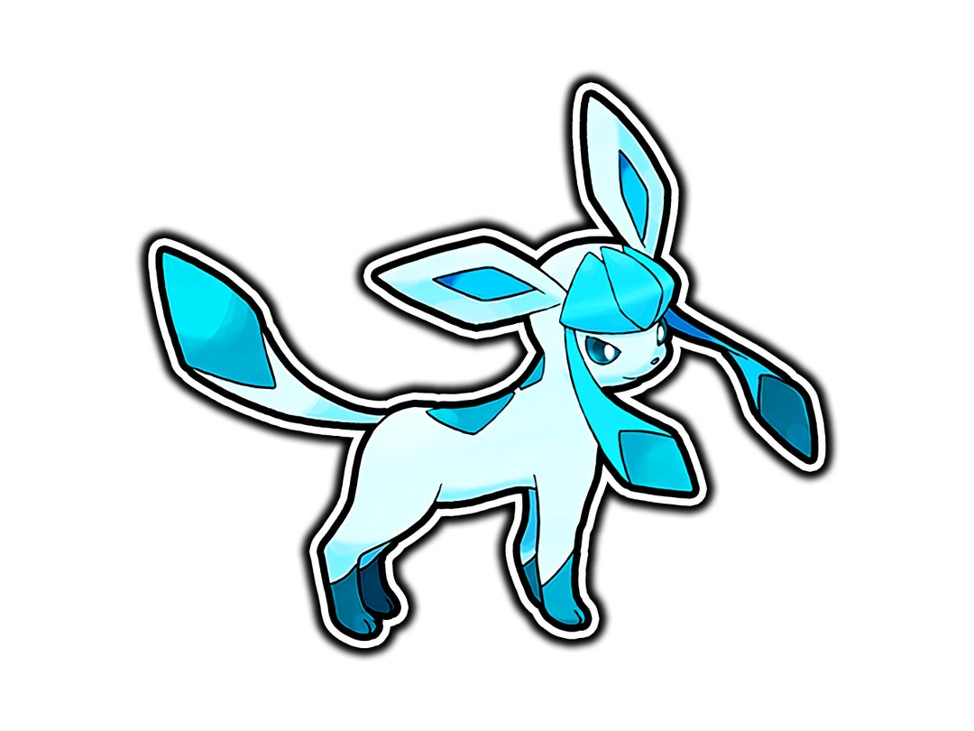 Glaceon Cute Anime Sticker | Waterproof Vinyl Decal for Laptop, Water ...