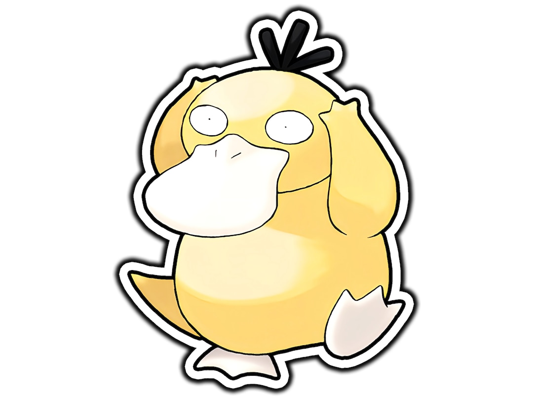 Psyduck Sticker | Die-cut, Water Proof, Weather Proof, Vinyl Sticker ...