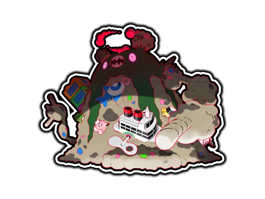 Garbodor Gigantamax Sticker Die-cut, Water Proof, Weather Proof, Vinyl ...