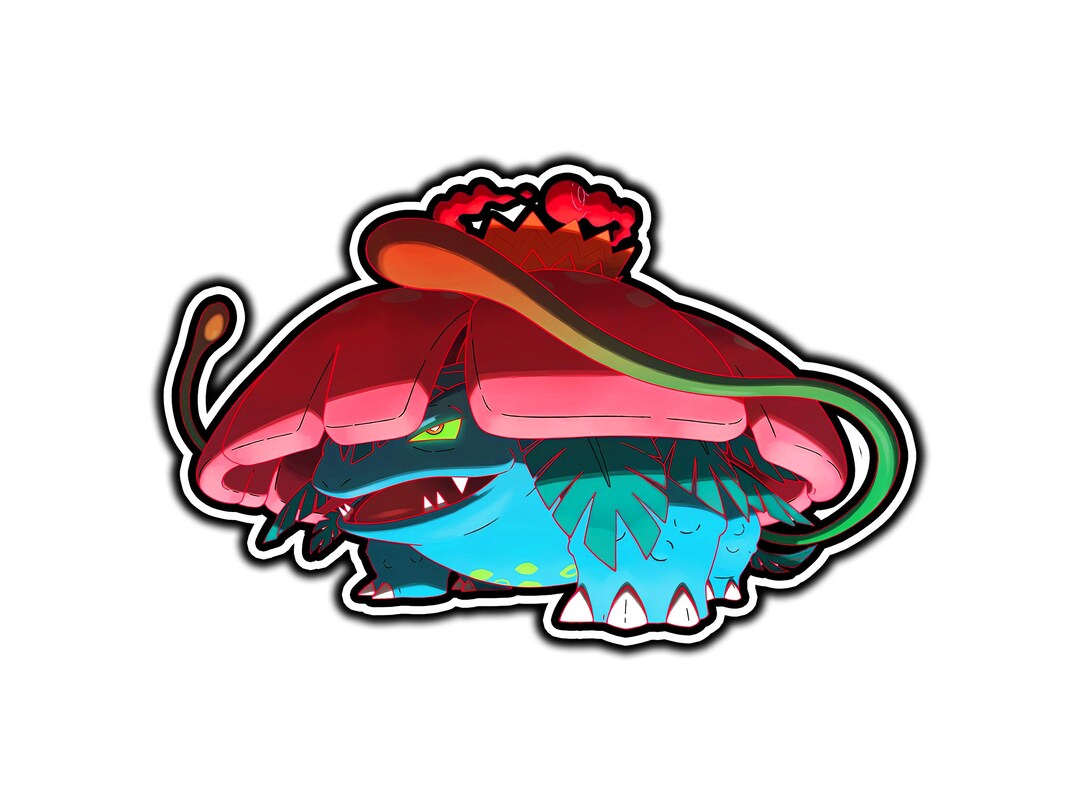 Venusaur Gigantamax Sticker Die-cut, Water Proof, Weather Proof, Vinyl ...