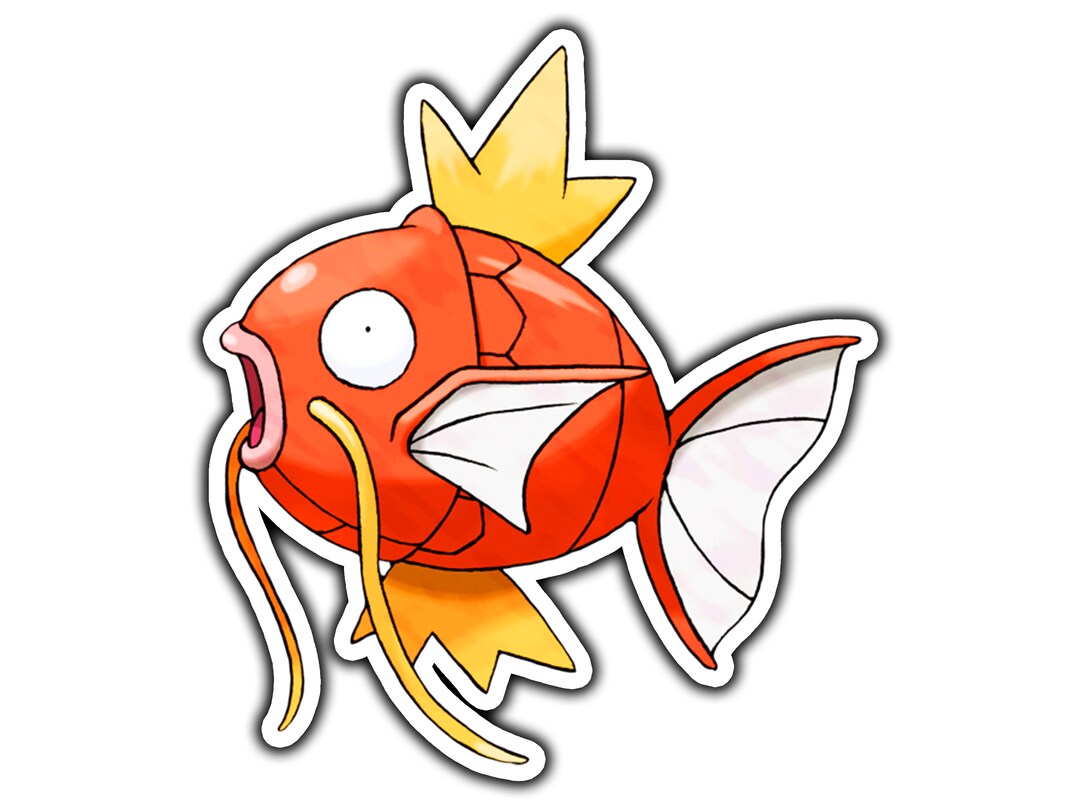 Magikarp Sticker Water Resistant Vinyl Sticker - Etsy